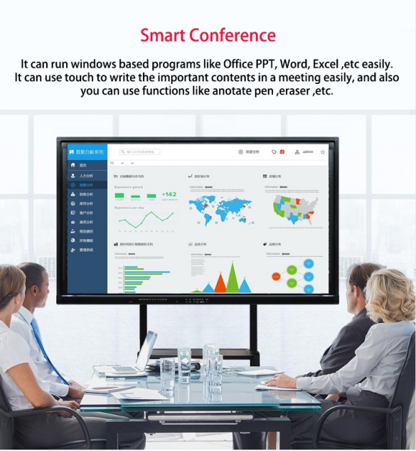 86 Inch Interactive Flat Panel LED Backlight 4K Touch Screen