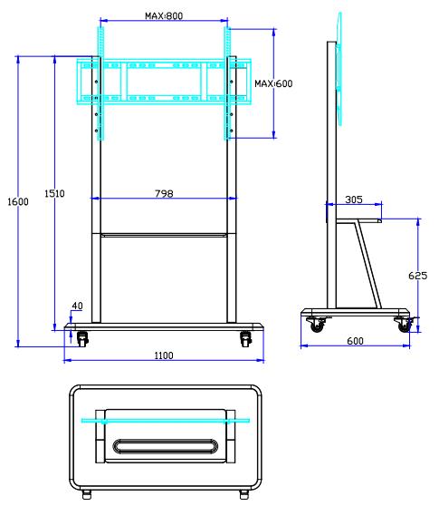 Mobile Stand for Interactive boards Touch Screen Panel Adjustable ...
