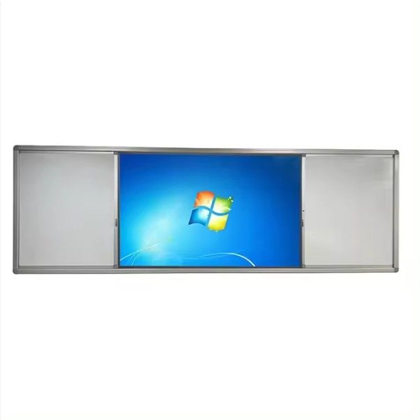 75 Inch Interactive Flat Panel Multi Touch Screens With Sliding Whiteboard