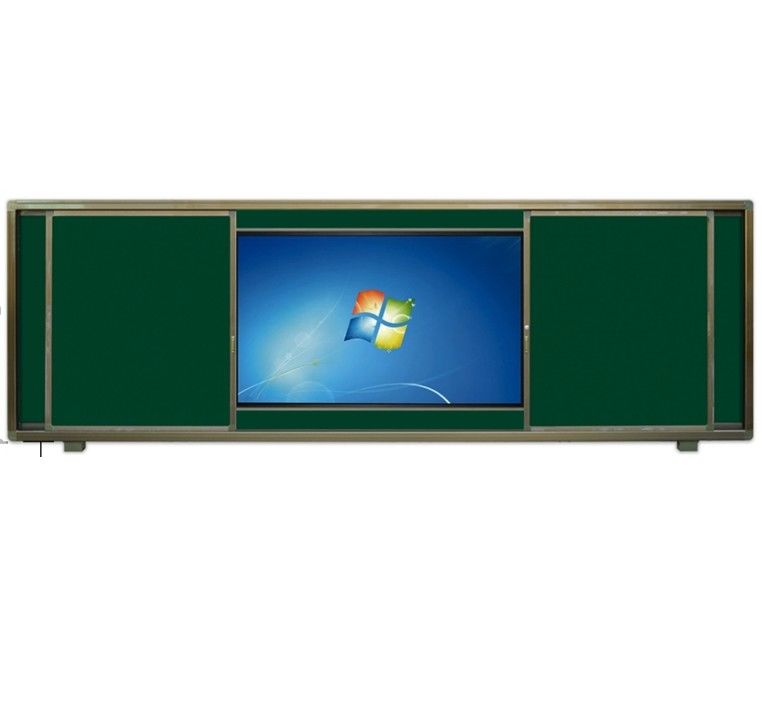 75 Inch Interactive Flat Panel Multi Touch Screens With Sliding Whiteboard