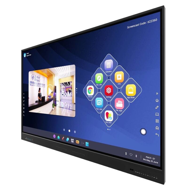 65 75 86 inch 4K Ultra HD Windows OS Smart Board Wall Mounted LCD ...