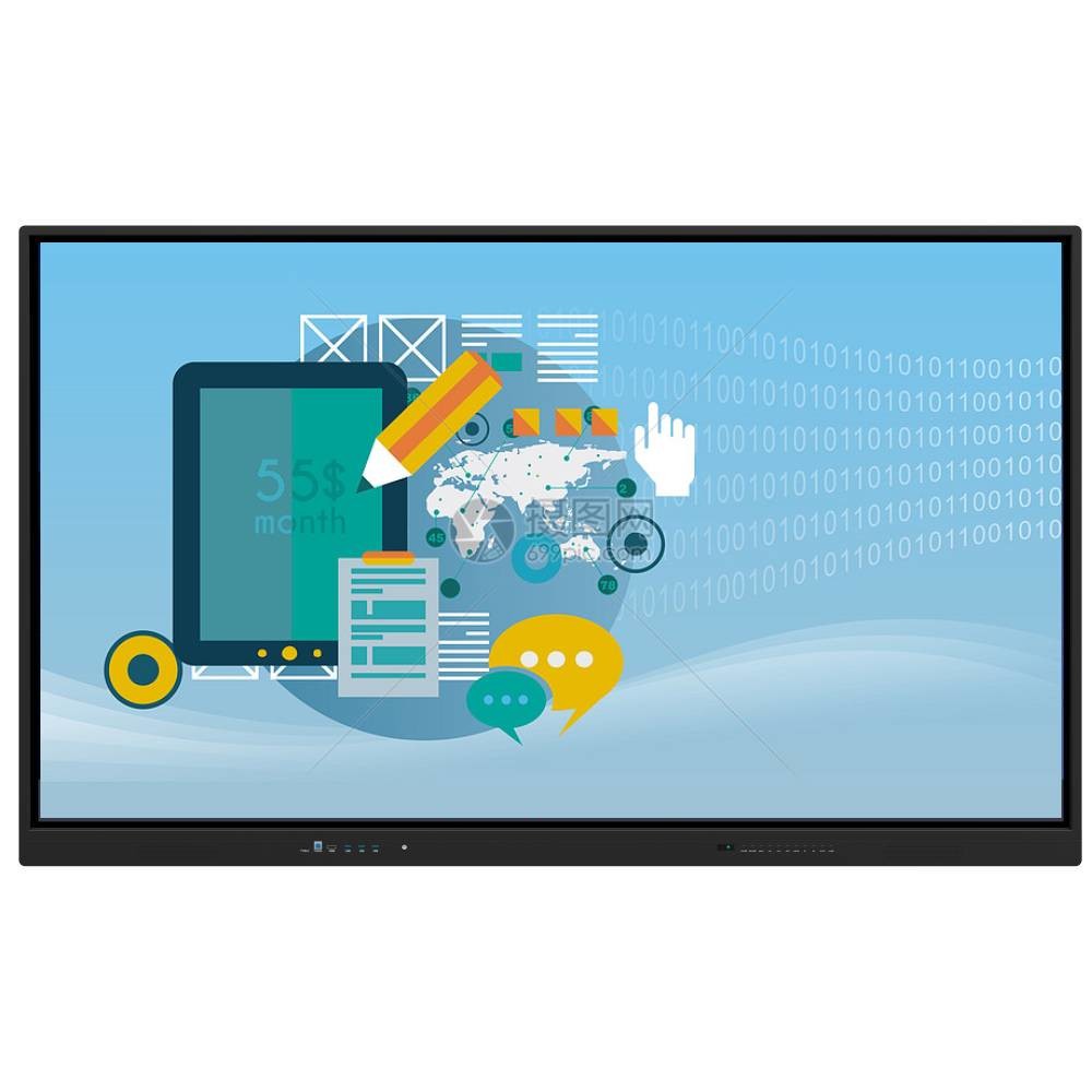 Interactive Touch Screen Monitor 86 Inch Android 13 4+32G 50 Touch ...