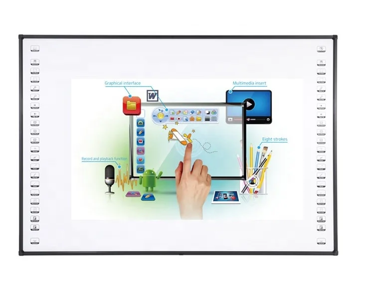 New Interactive Whiteboard With Multi Touch Gesture Recognition USB Port For Educational Kit ...