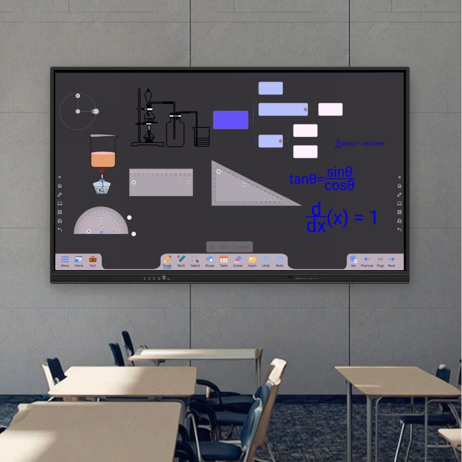 65 inch LCD Teaching Board MultiTouch Interactive Display Smart Board ...