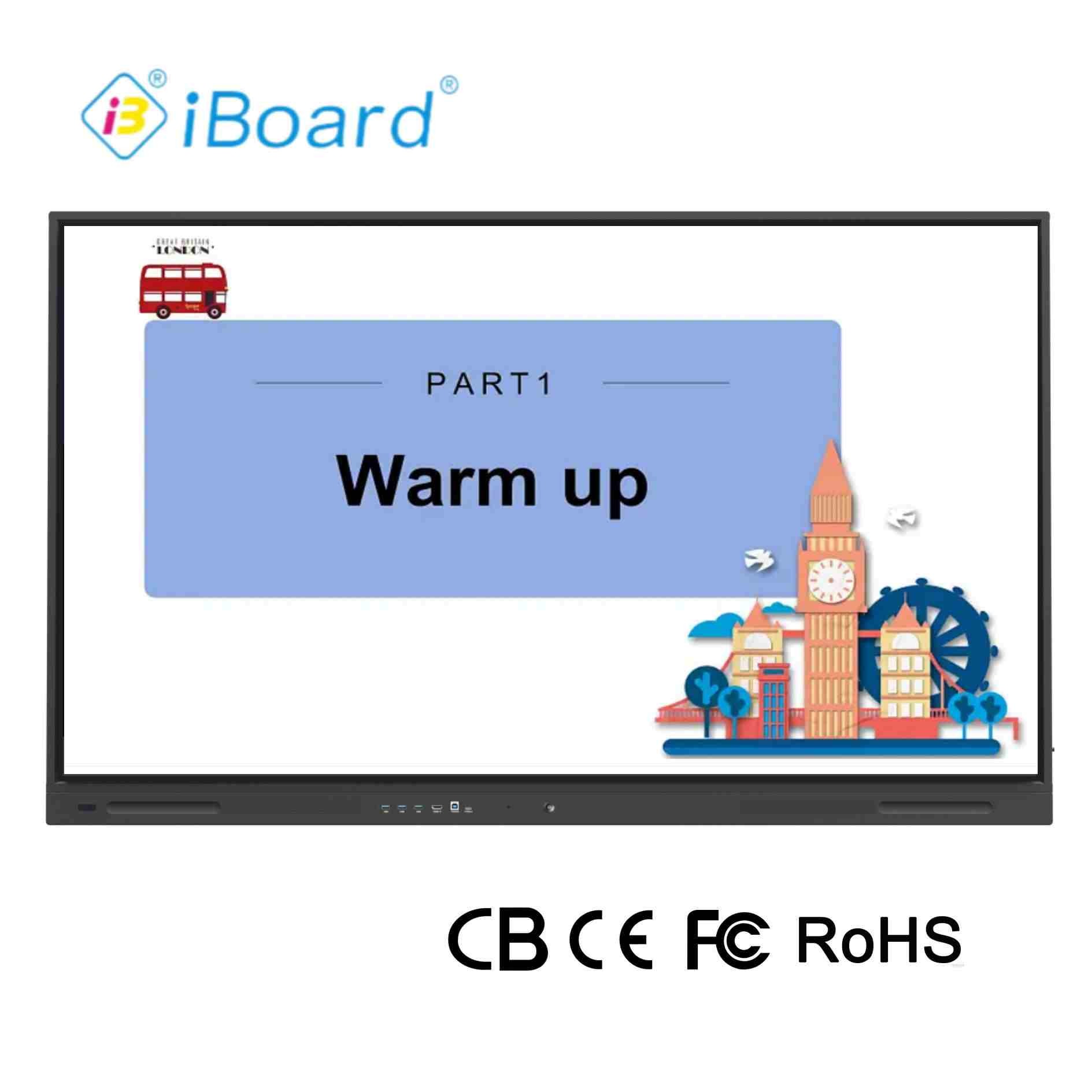 Android 14 Operating System Touch Screen Classroom Board with USB A Interface and Easy Installation