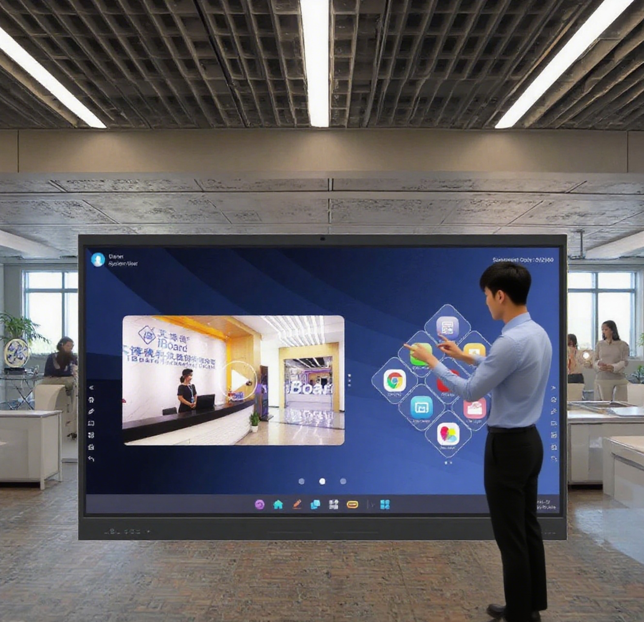 Factory Price IBoard 4k Touch Screen Multi-language Software Lcd Smart ...