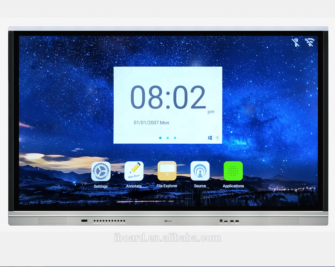 4K 55 65 75 86 98 Inch Interactive Flat Panel Interactive Whiteboard Smart Board For Teaching ...