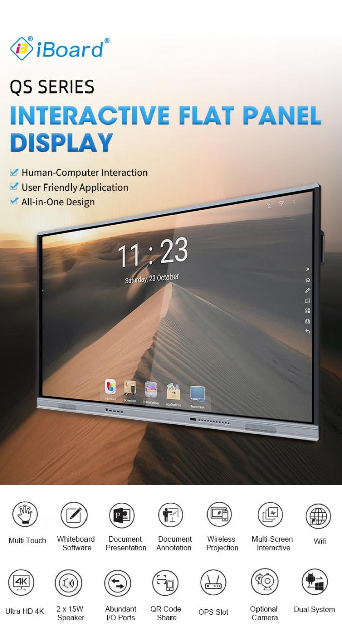 86 Inch All In One Computer Interactive Touch Screen Smart TV Monitors ...