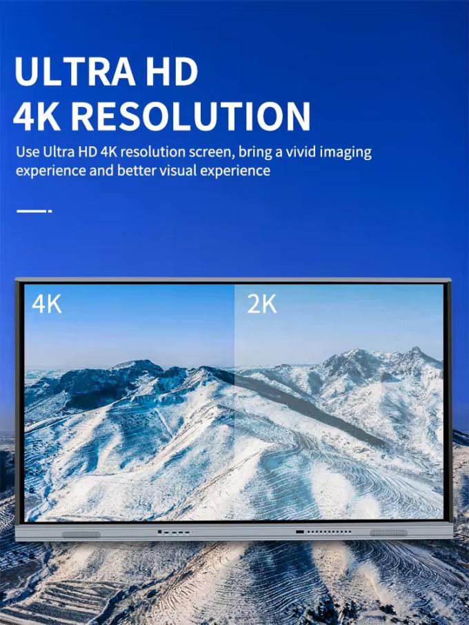 Interactive flat panel 55/65/75/86/98 Inch 4K UHD Flat Panel Smart Interactive Whiteboard For ...