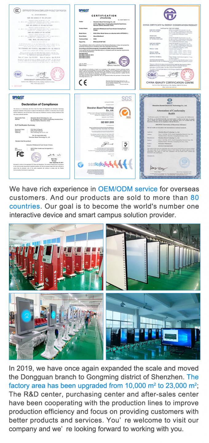 86 Inch Interactive Multi Touch Whiteboard Smart board IFPD IWB for ...
