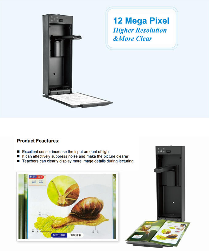 12mp Visualizer Document Camera Usb Classroom Visual Presenter